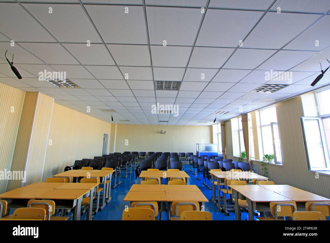 Desks and chairs in the classroom, China Stock Photo - Alamy