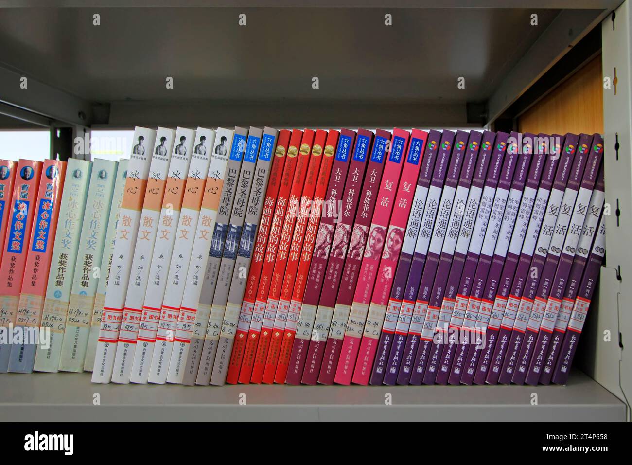 Library in primary school, China Stock Photo - Alamy
