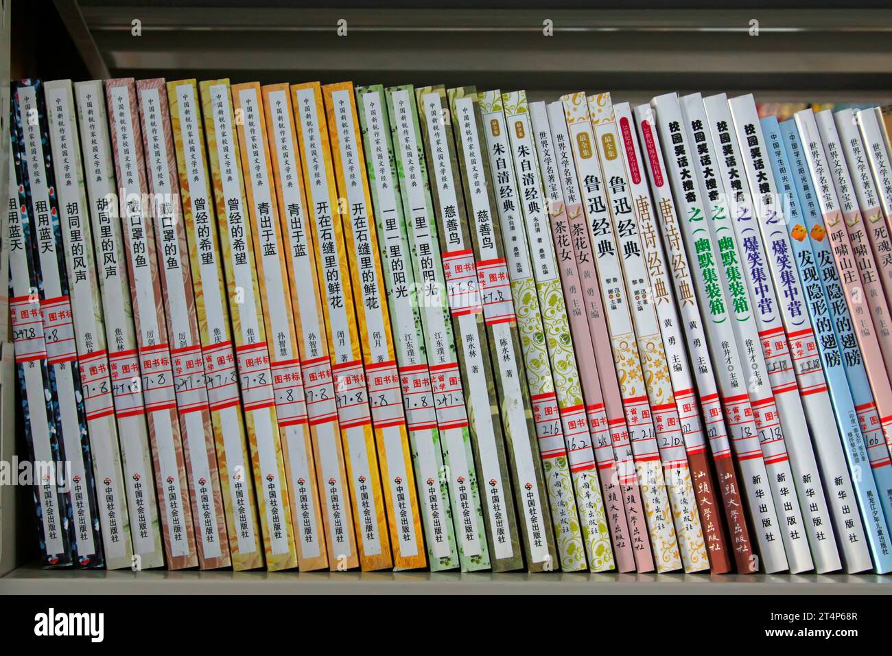 Library in primary school, China Stock Photo - Alamy