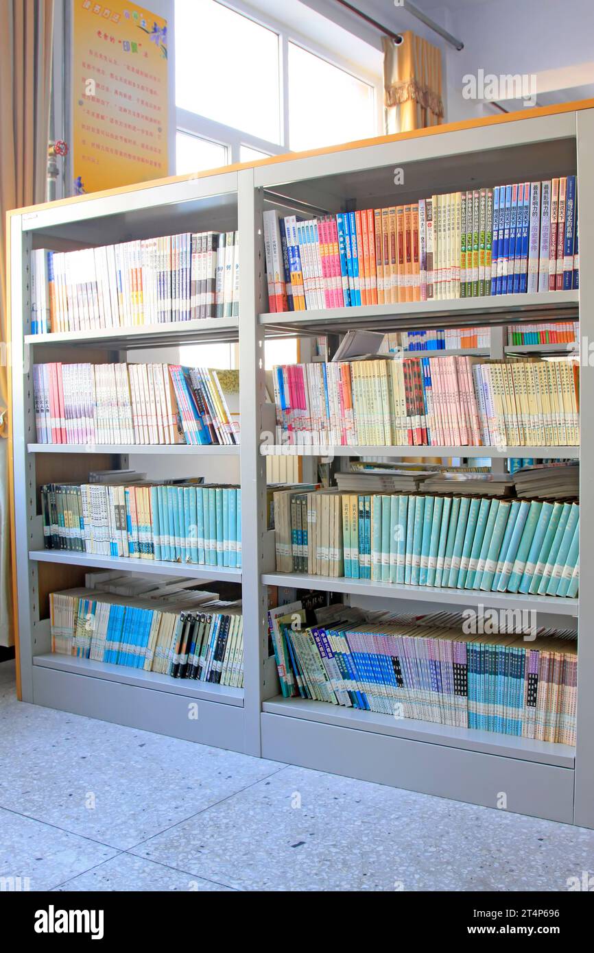 Library in primary school, China Stock Photo - Alamy