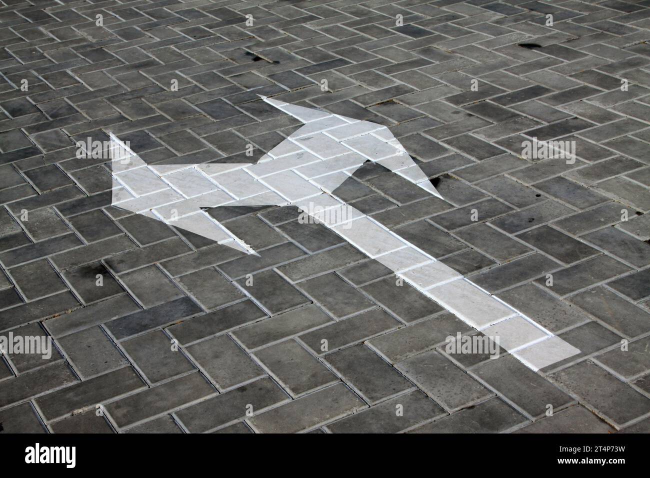 Point to tag, traffic signs on the asphalt road Stock Photo - Alamy