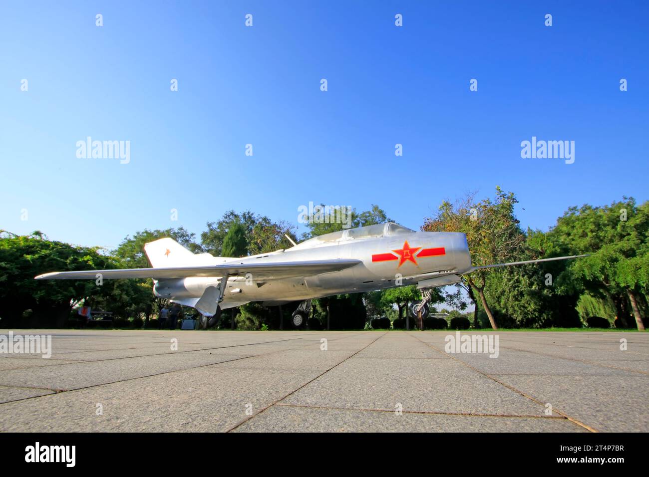 Chinese air retired fighter jets in a park Stock Photo - Alamy