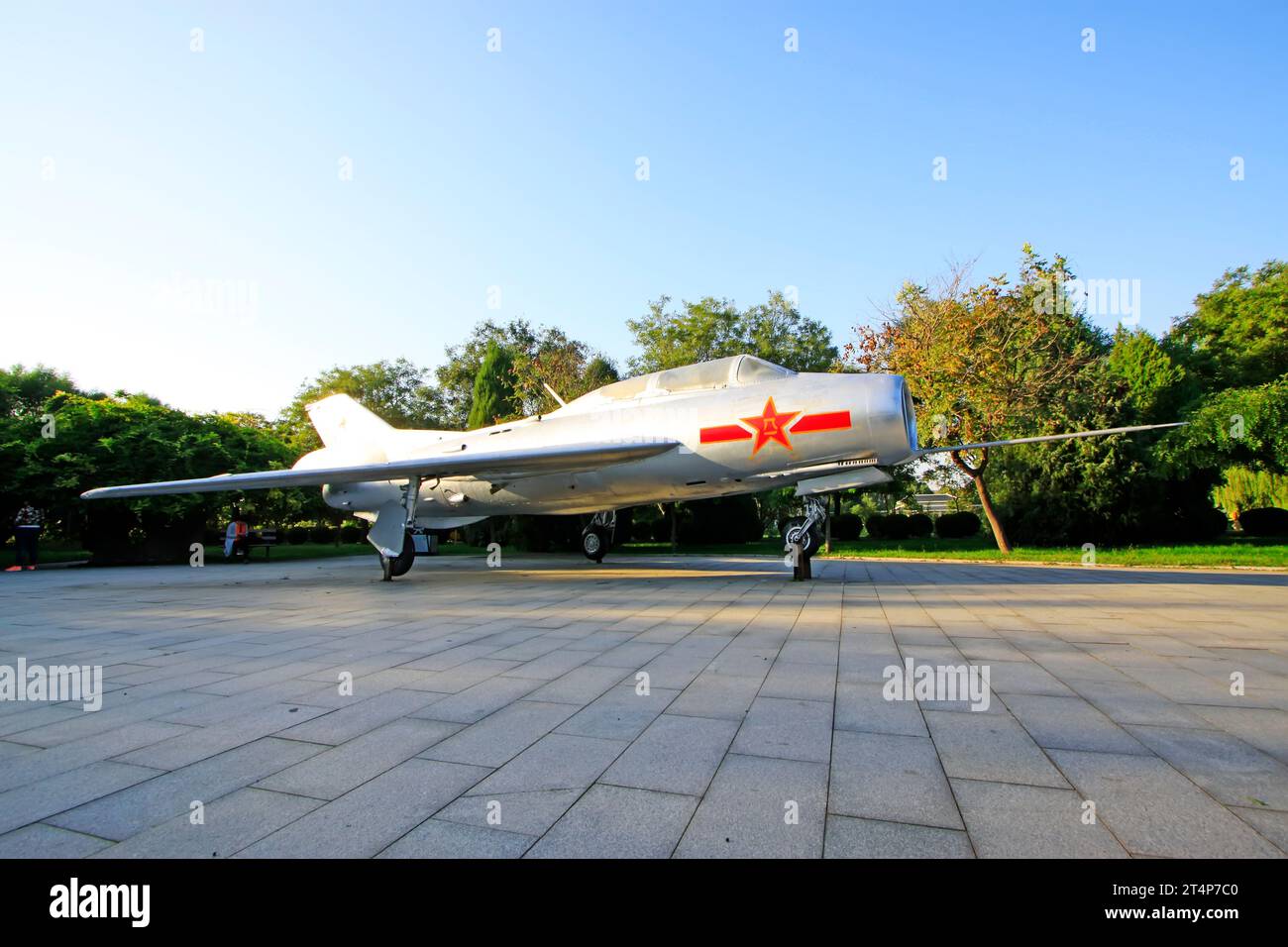 Chinese air retired fighter jets in a park Stock Photo - Alamy