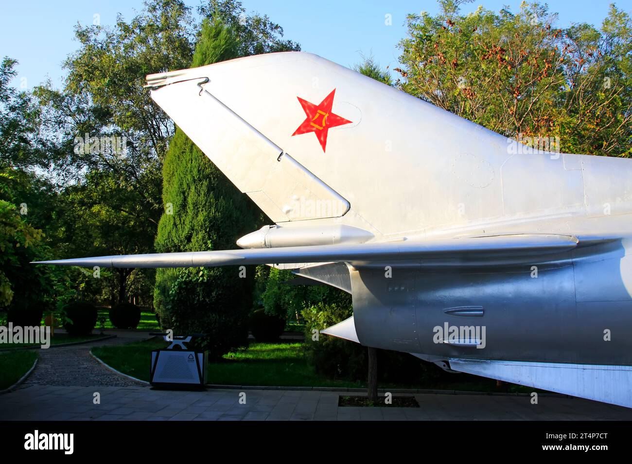 Chinese air retired fighter jets in a park Stock Photo - Alamy