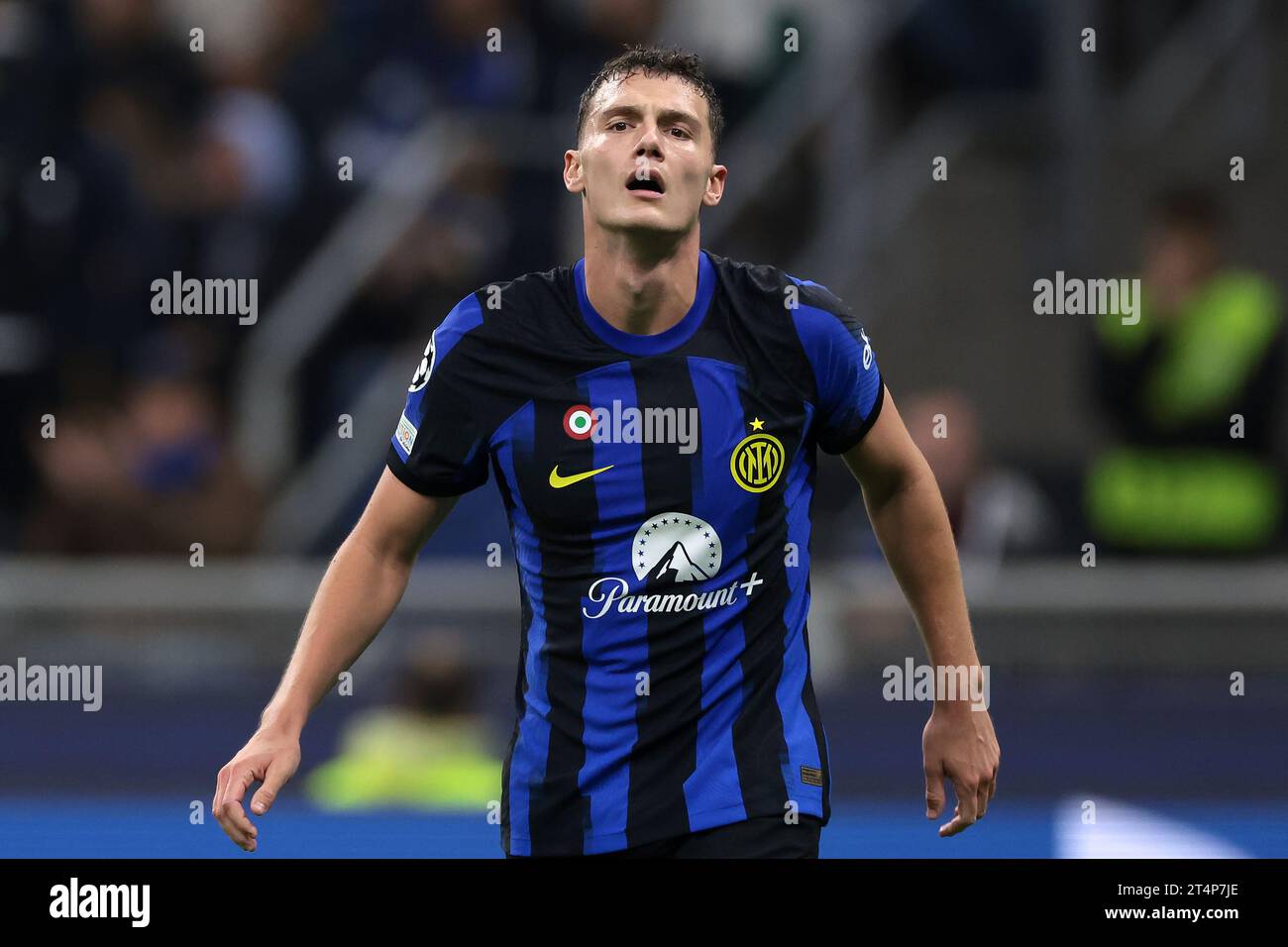 Milan, Italy, 24th October 2023. Benjamin Pavard of FC Internazionale ...