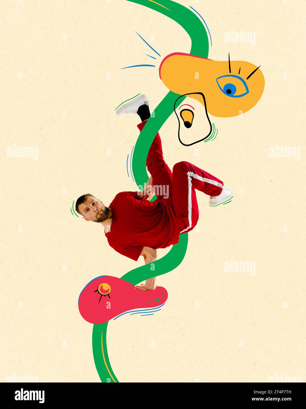 Poster . Contemporary art collage. Creative modern artwork. Young ...