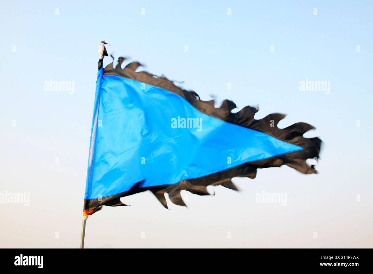 blue flag waving in the wind Stock Photo - Alamy
