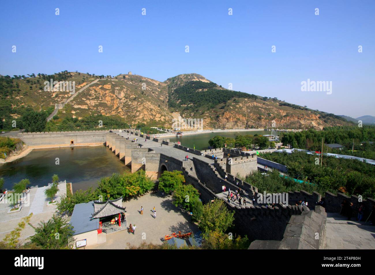 China ancient Great Wall building landscape Stock Photo - Alamy