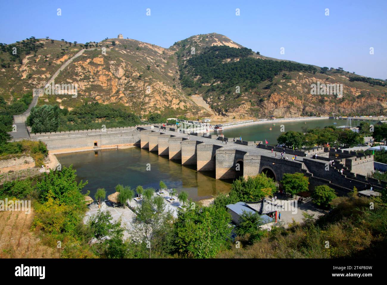 China ancient Great Wall building landscape Stock Photo - Alamy