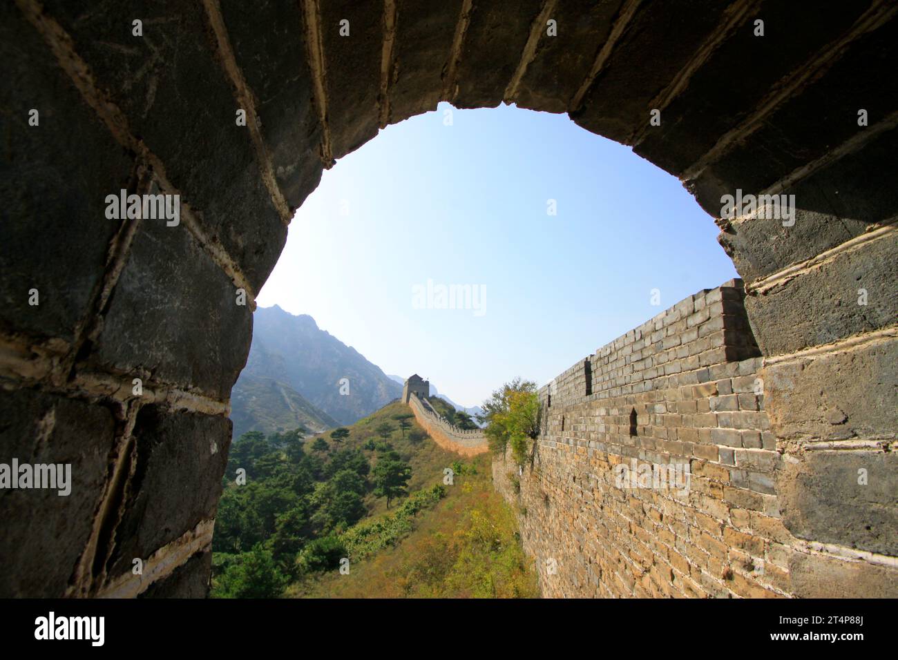 China ancient Great Wall building landscape Stock Photo - Alamy