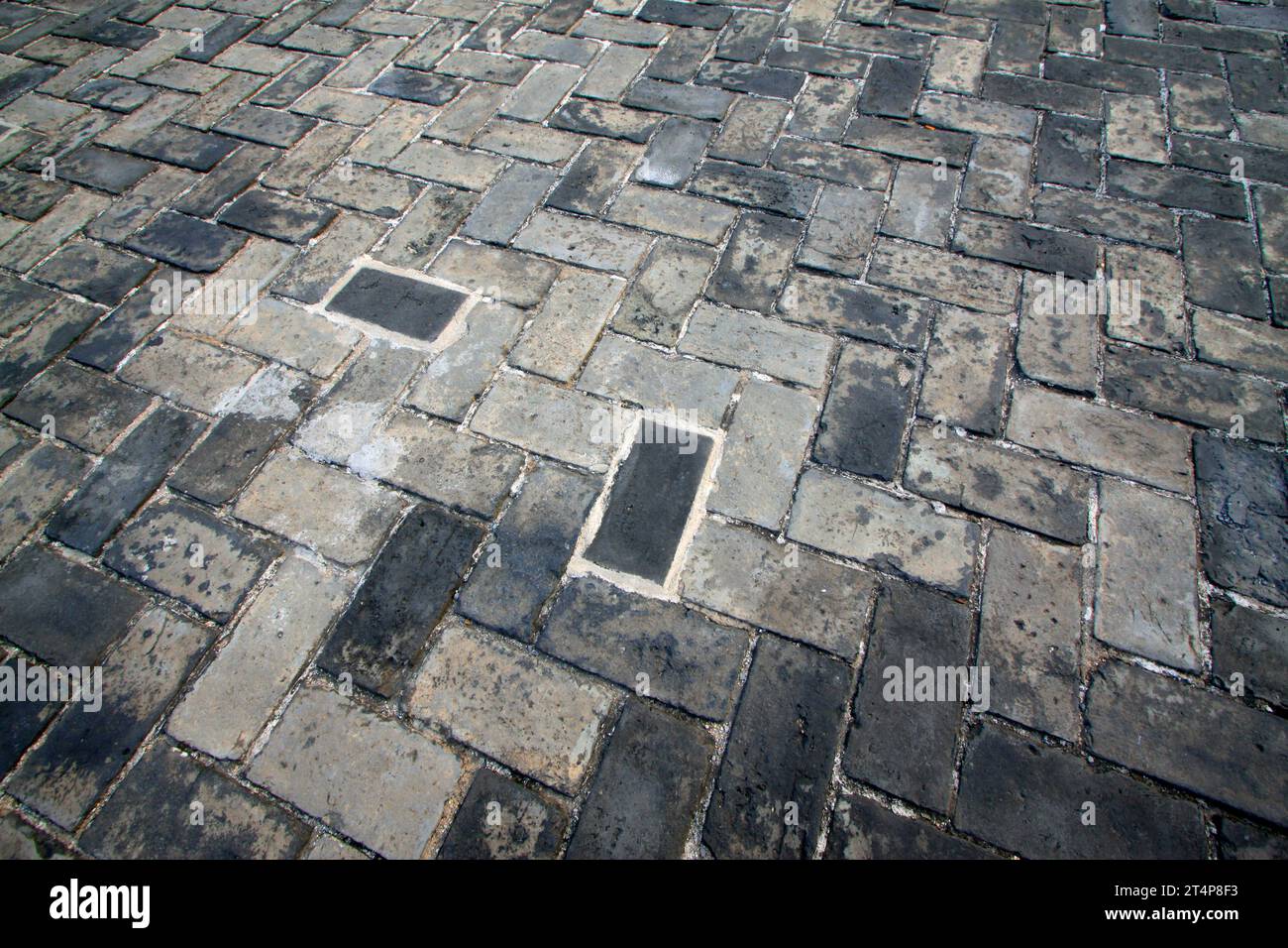 Brick on the ground Stock Photo - Alamy