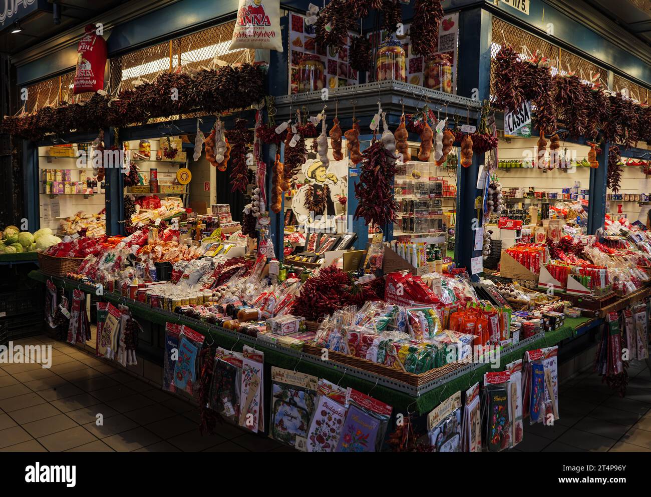 Great Market Hall of Budapest: fruits, vegetables, dairy products ...