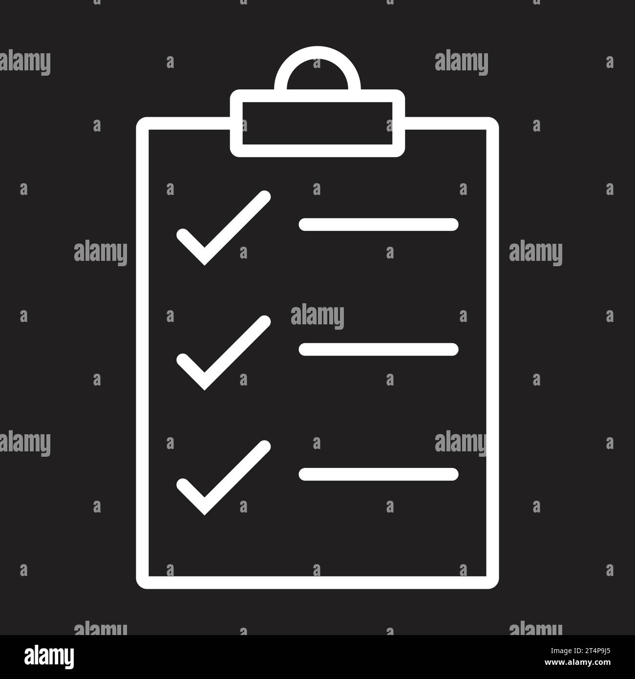 Checklist or document line art icon Royalty Free Vector Stock Vector ...