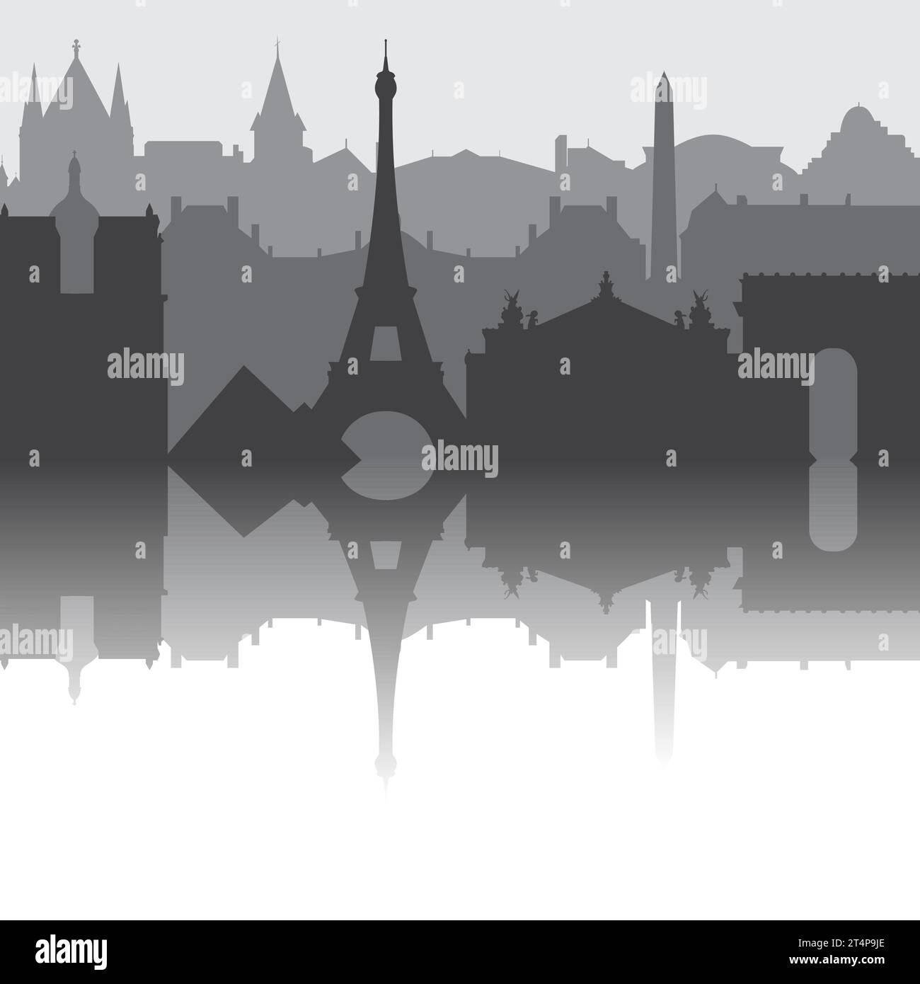 Paris City skyline. Silhouette City Paris France background. Vector ...