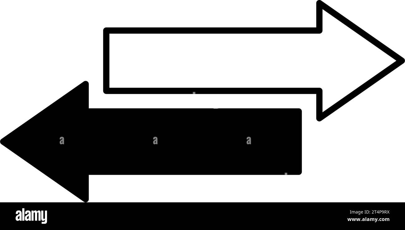 Transfer arrow icon. Double reverse symbol. Data transfer linear icon ...