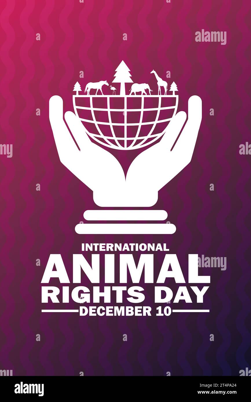 International Animal Rights Day. December 10. Design template for ...