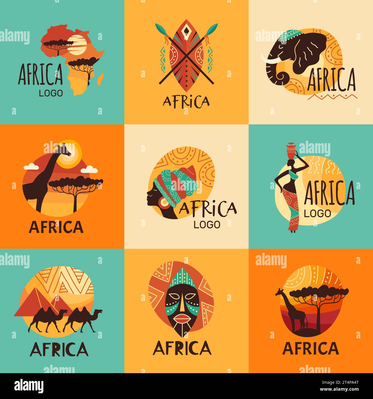 Southern africa tourism adventure wildlife Stock Vector Images - Alamy