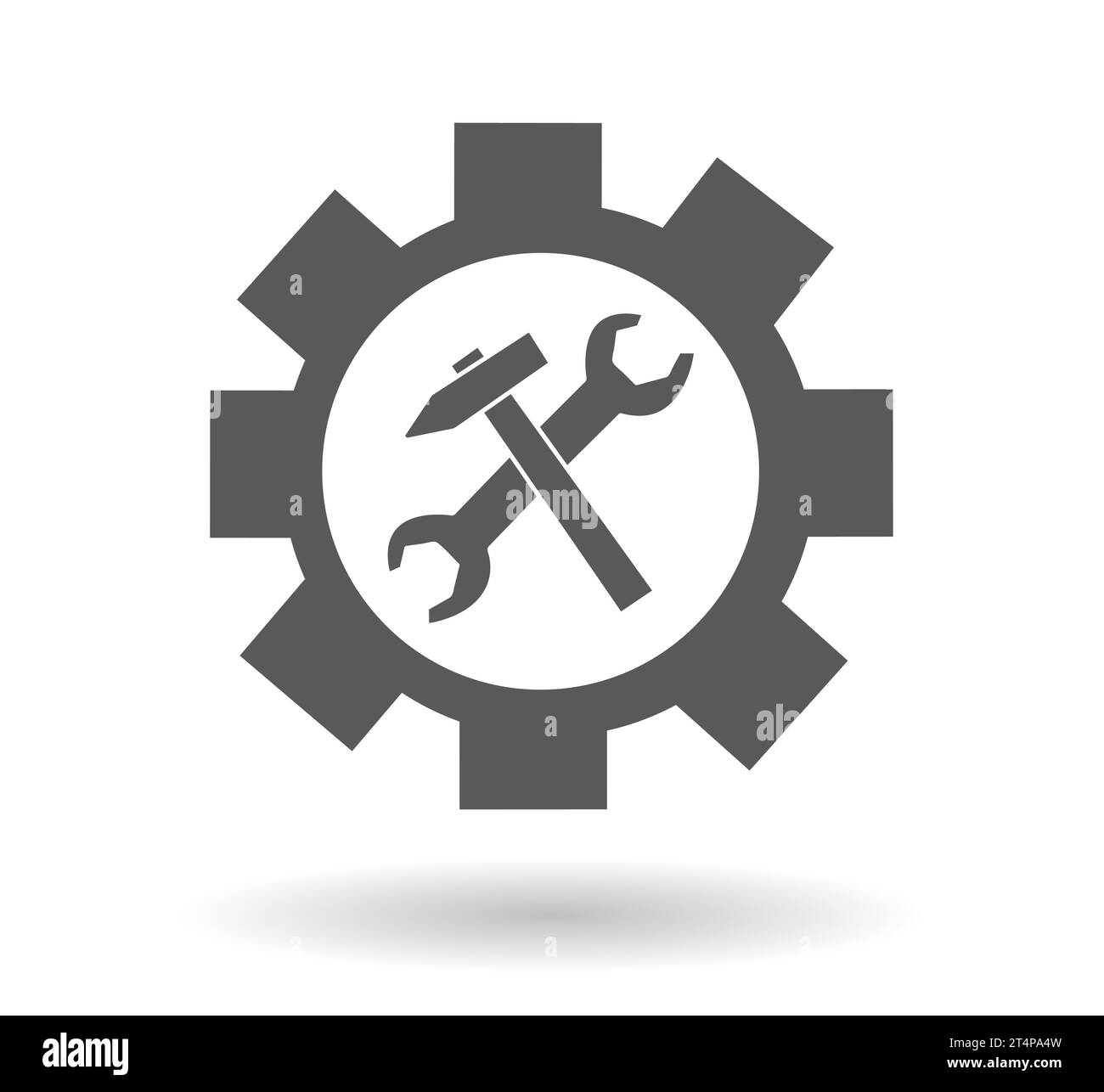 service symbol hammer wrench sign Stock Vector Image & Art - Alamy