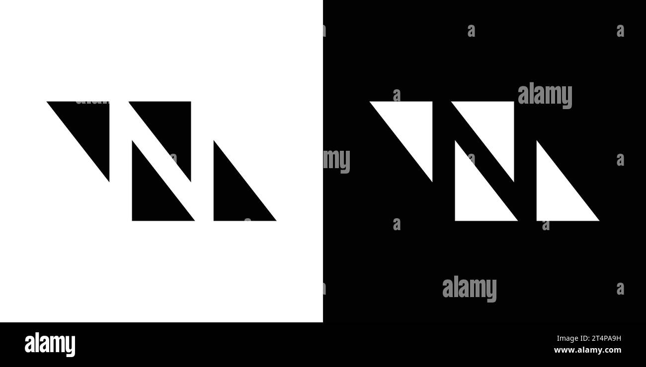 N Logo, N Monogram, Initial N Logo, Letter N negative space logo, Icon ...
