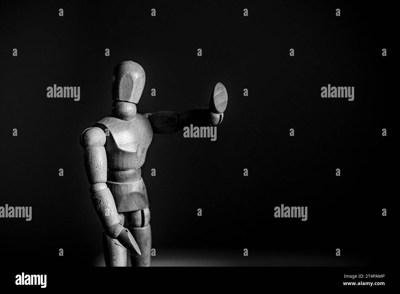 Wooden mannequin to learn how to draw the human body in a moving ...