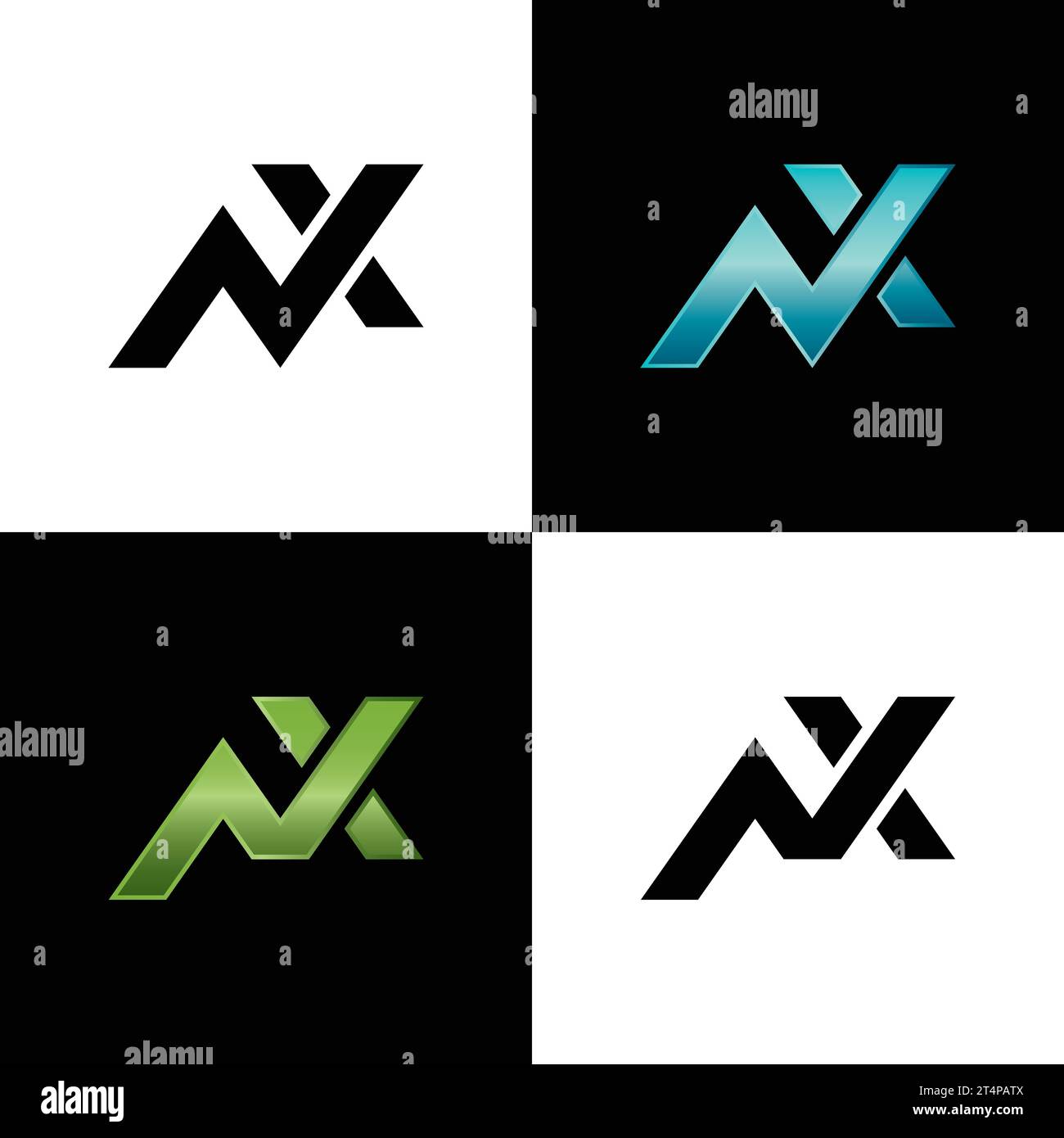 NX logo, NX Monogram, Initial NX Logo, Letter NX logo, Icon, Vector ...