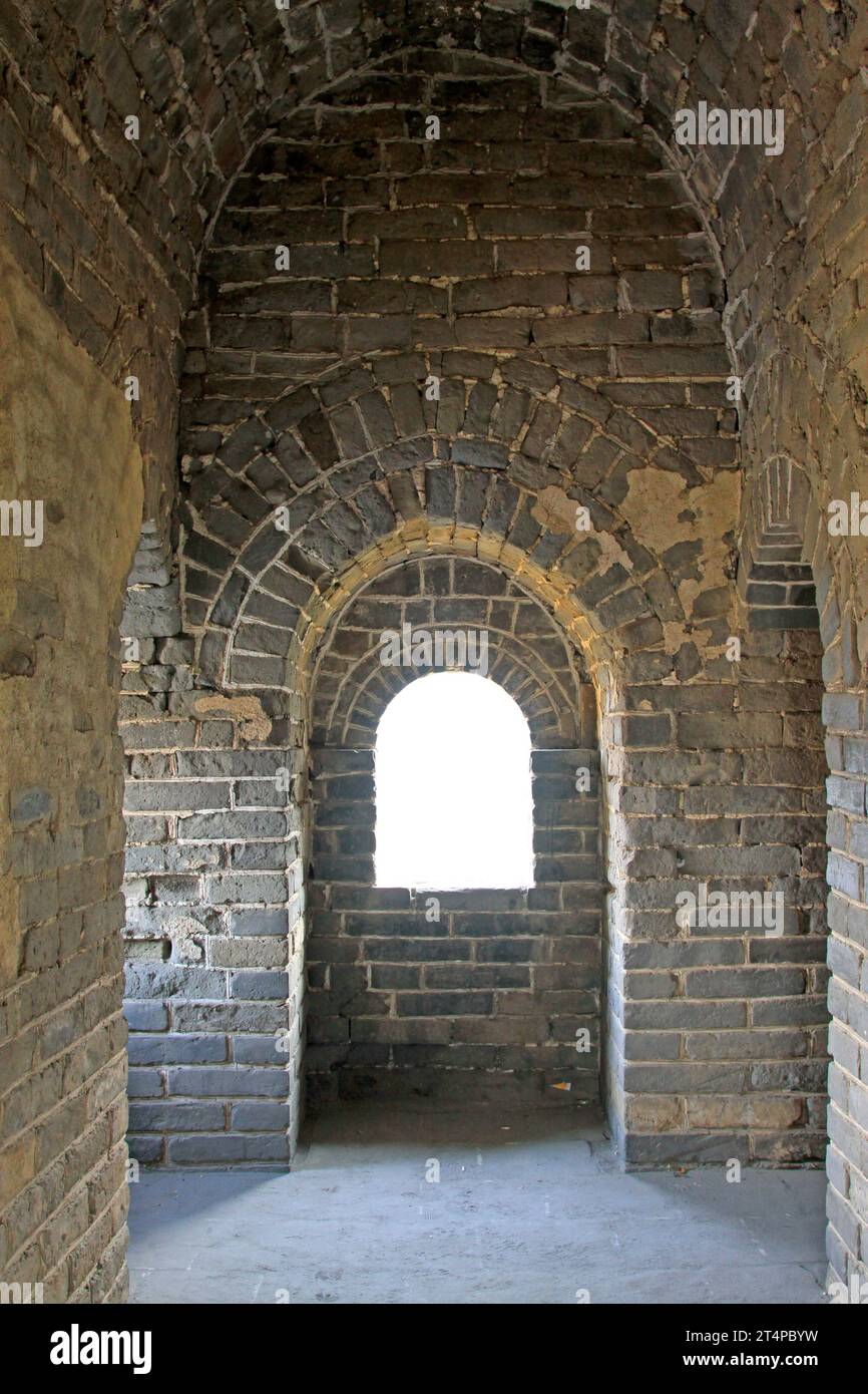 ancient China Great Wall internal structure building scenery Stock ...