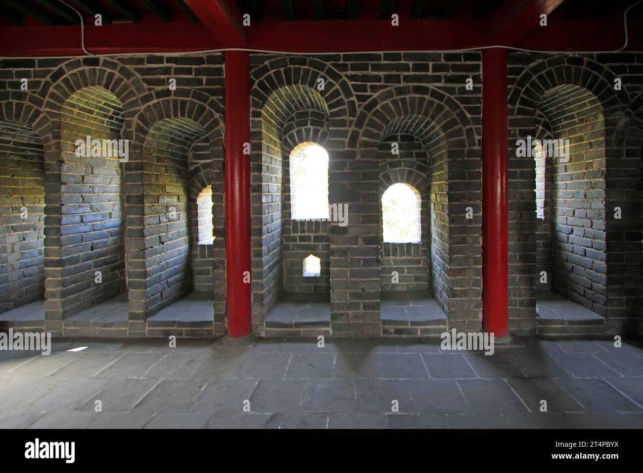 ancient China Great Wall internal structure building scenery Stock ...