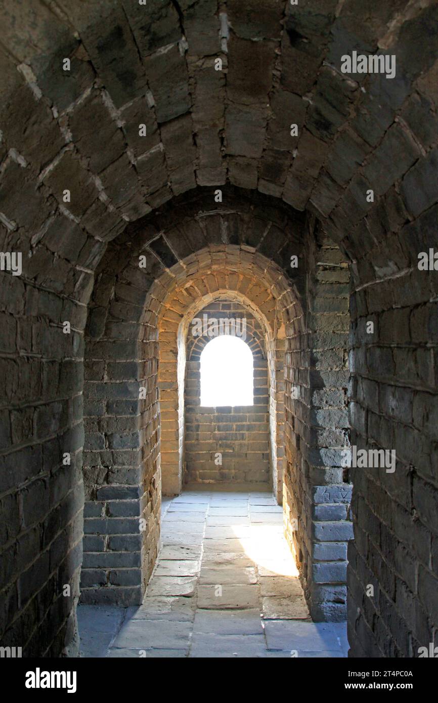 ancient China Great Wall internal structure building scenery Stock ...