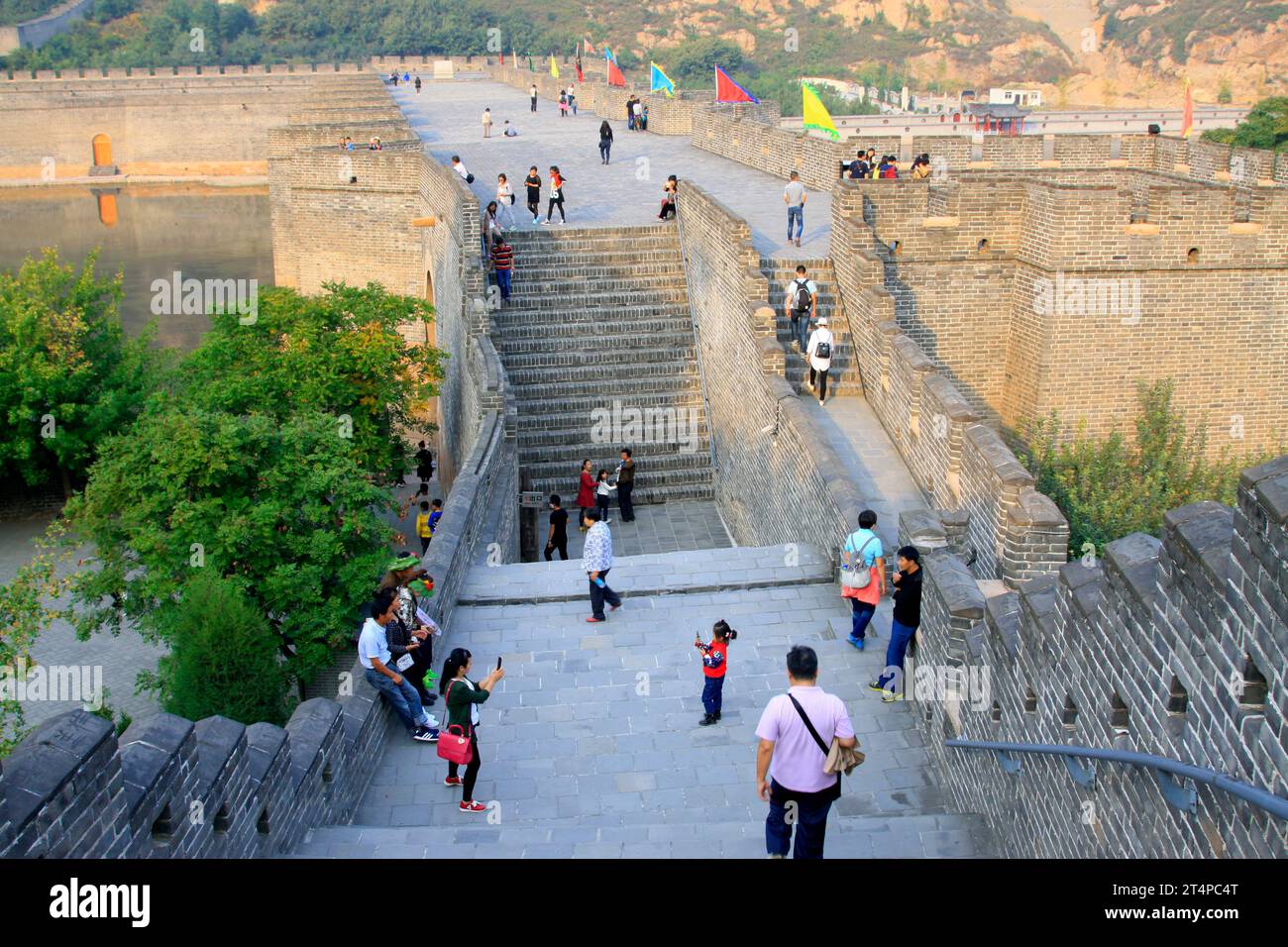 ancient China Great Wall building scenery Stock Photo - Alamy