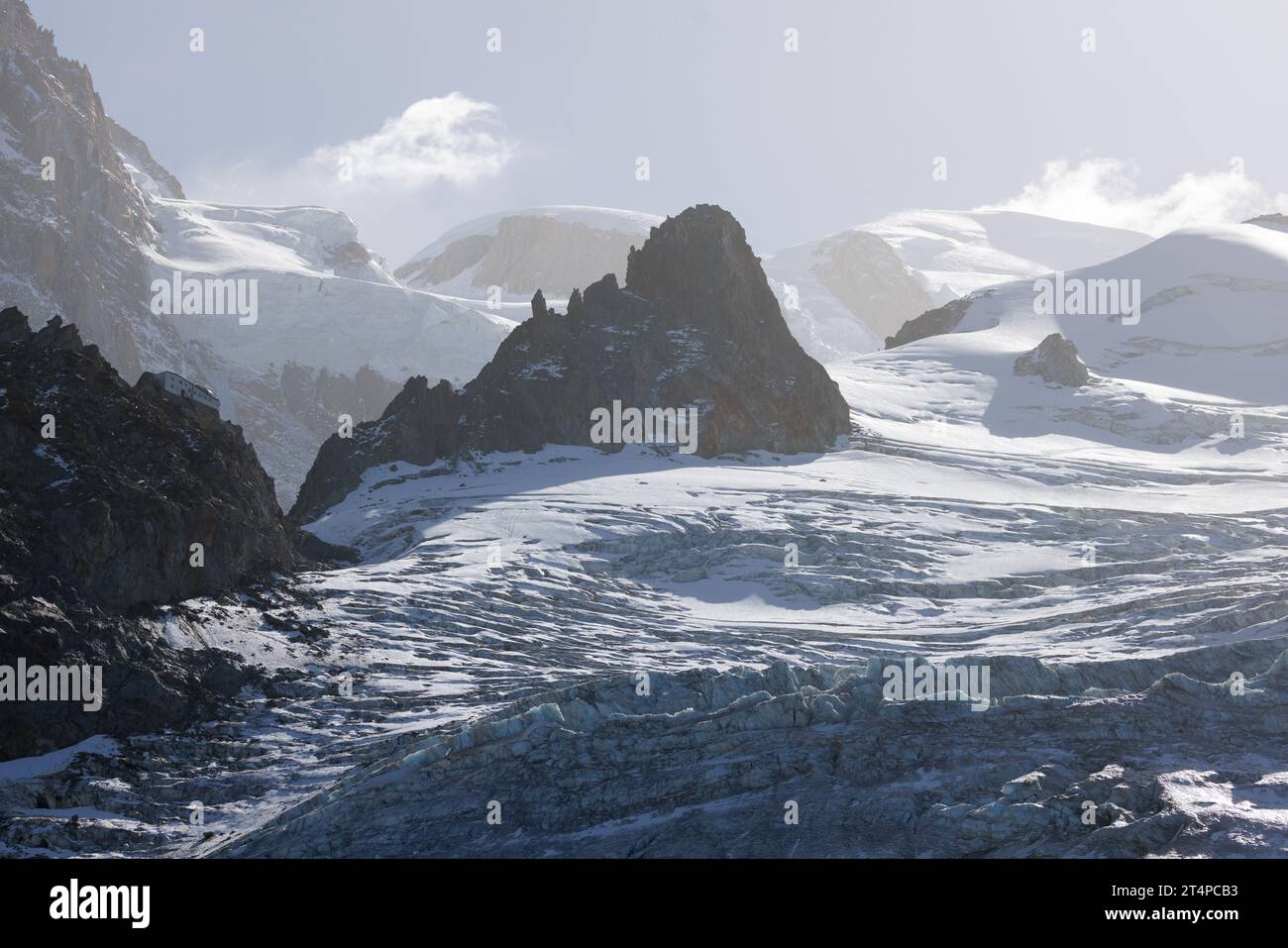 Glacier des Bossons seen from La Jonction in Chamonix Stock Photo - Alamy