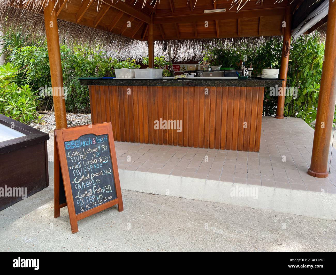Daily specials menu board displaying items with prices at a outdoor ...