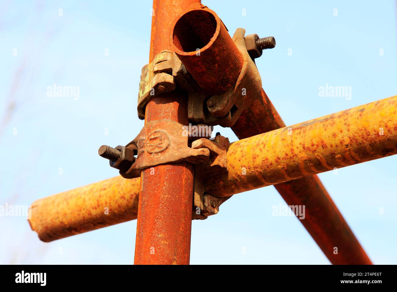 Oxidation rust scaffold, closeup of photo Stock Photo - Alamy