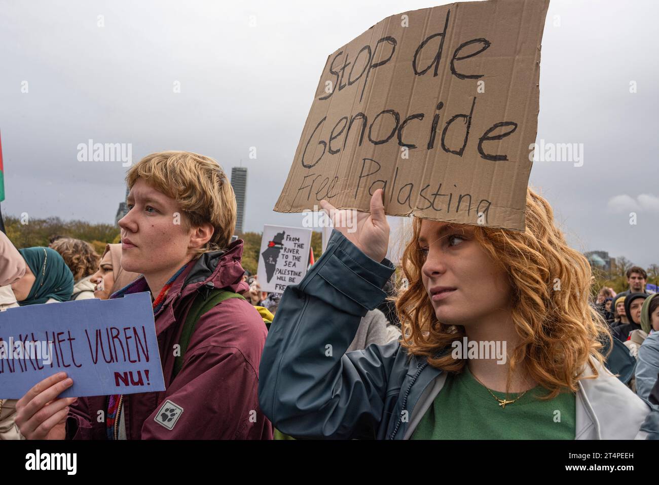 The Hague city centre, The Netherlands. Sunday 29 October, 2023. Police ...