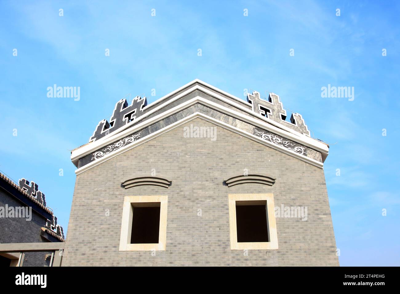 Chinese style traditional gray architecture Stock Photo - Alamy