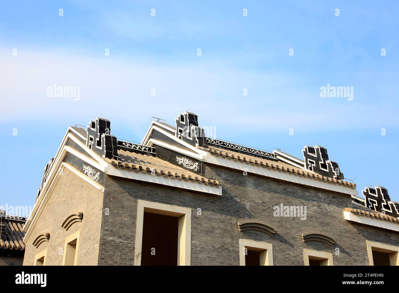 Chinese style traditional gray architecture Stock Photo - Alamy