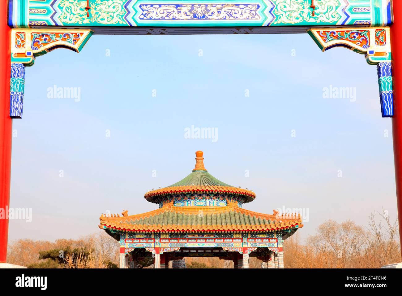Chinese style pavilion Stock Photo - Alamy