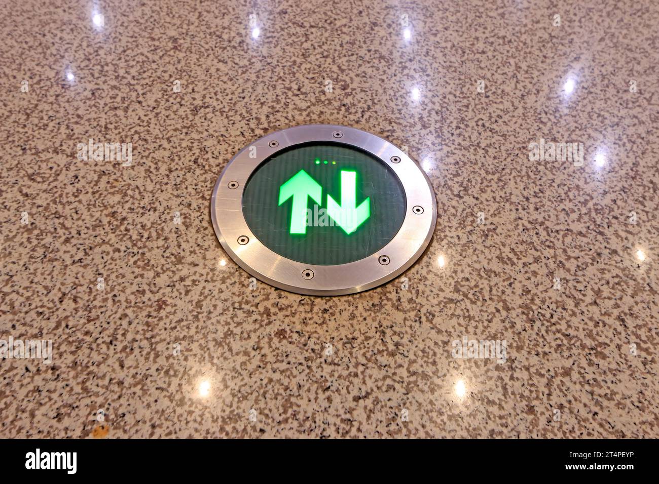 Direction indicator on the ground Stock Photo - Alamy