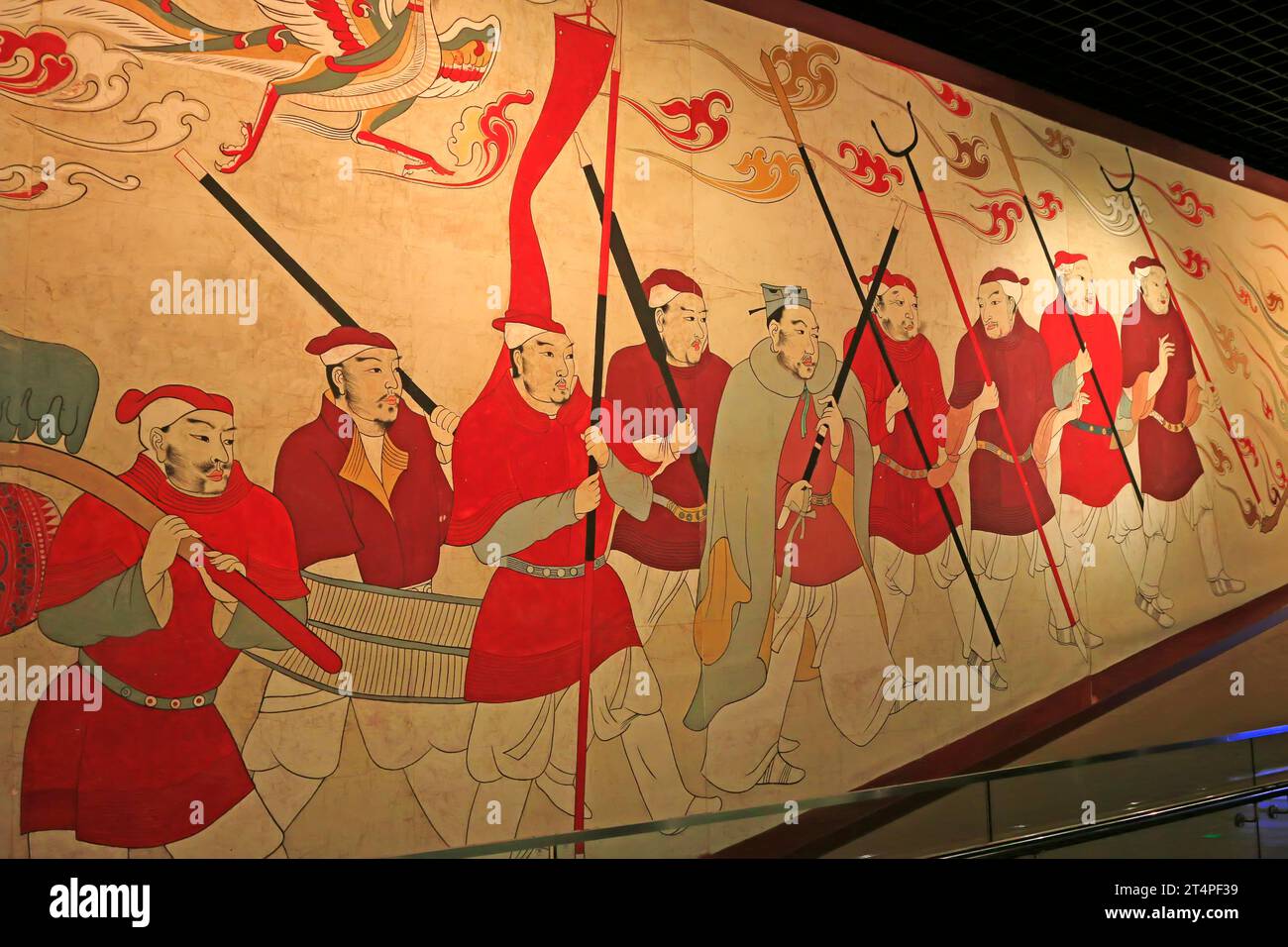 Chinese ancient wall painting Stock Photo - Alamy