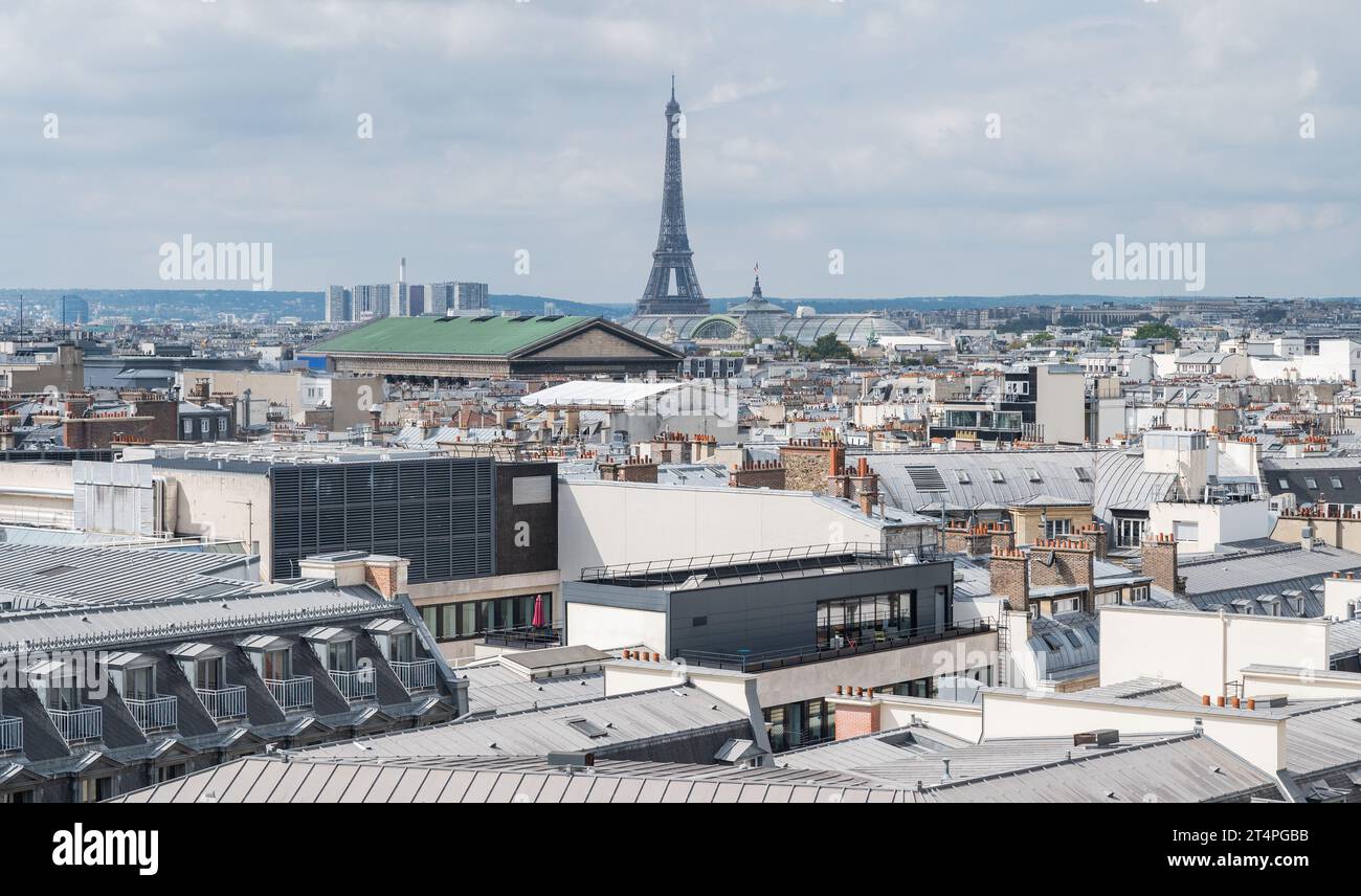 Galleries Lafayette Rooftop Terrace: A view over Paris from 8th floor ...