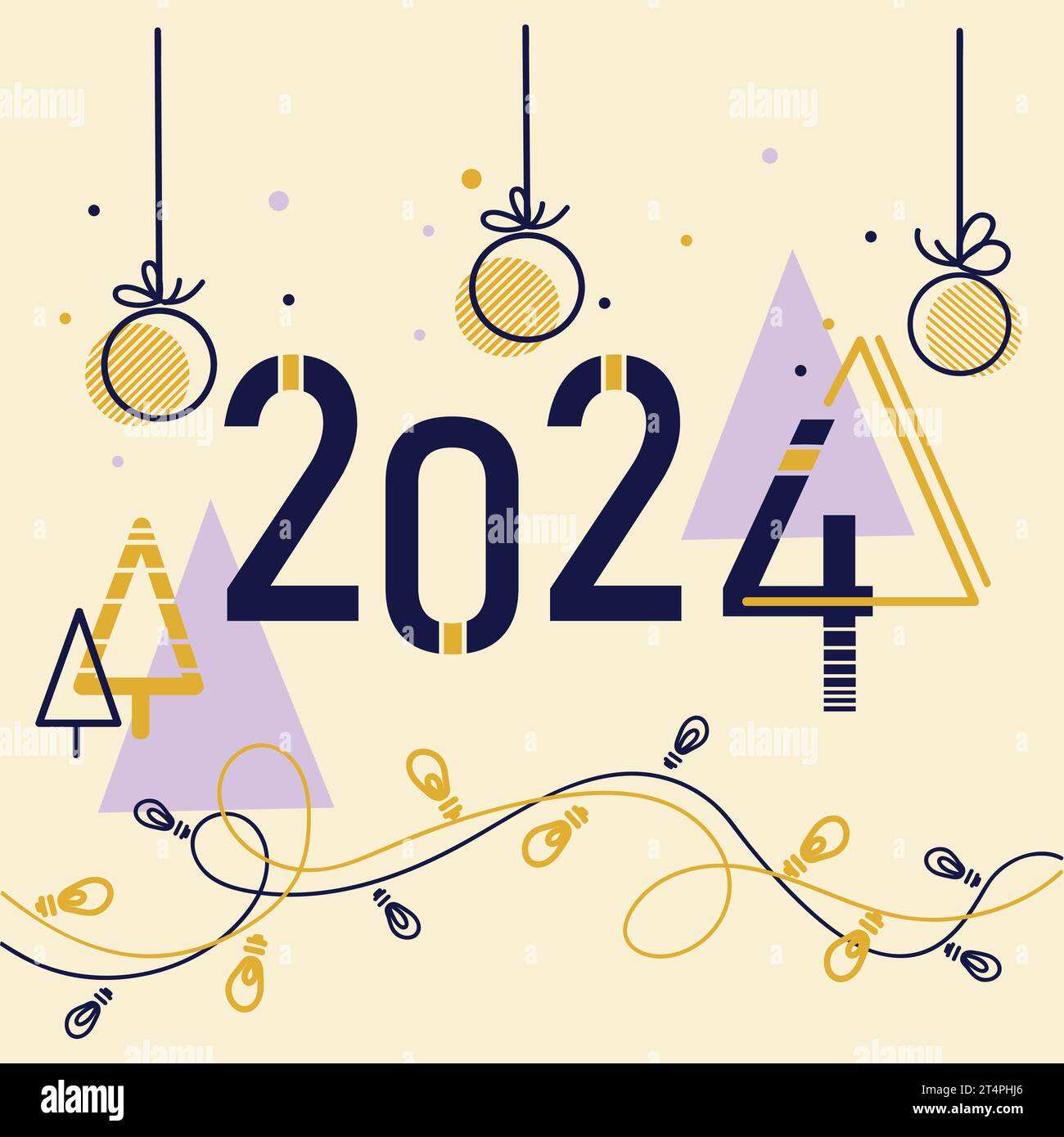 Happy new year 2024 numbers Stock Vector Images - Alamy