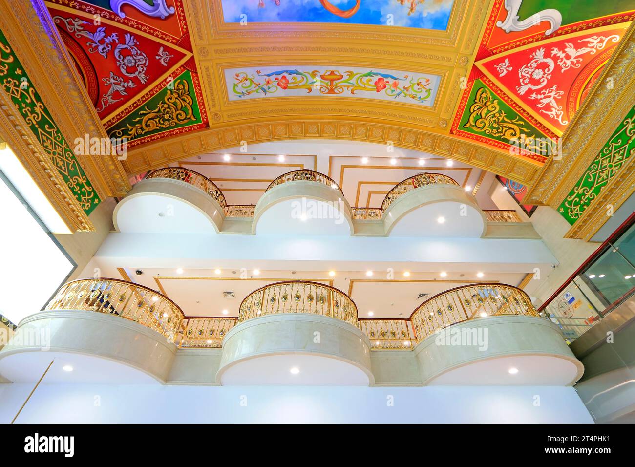 Shopping mall interior landscape Stock Photo - Alamy