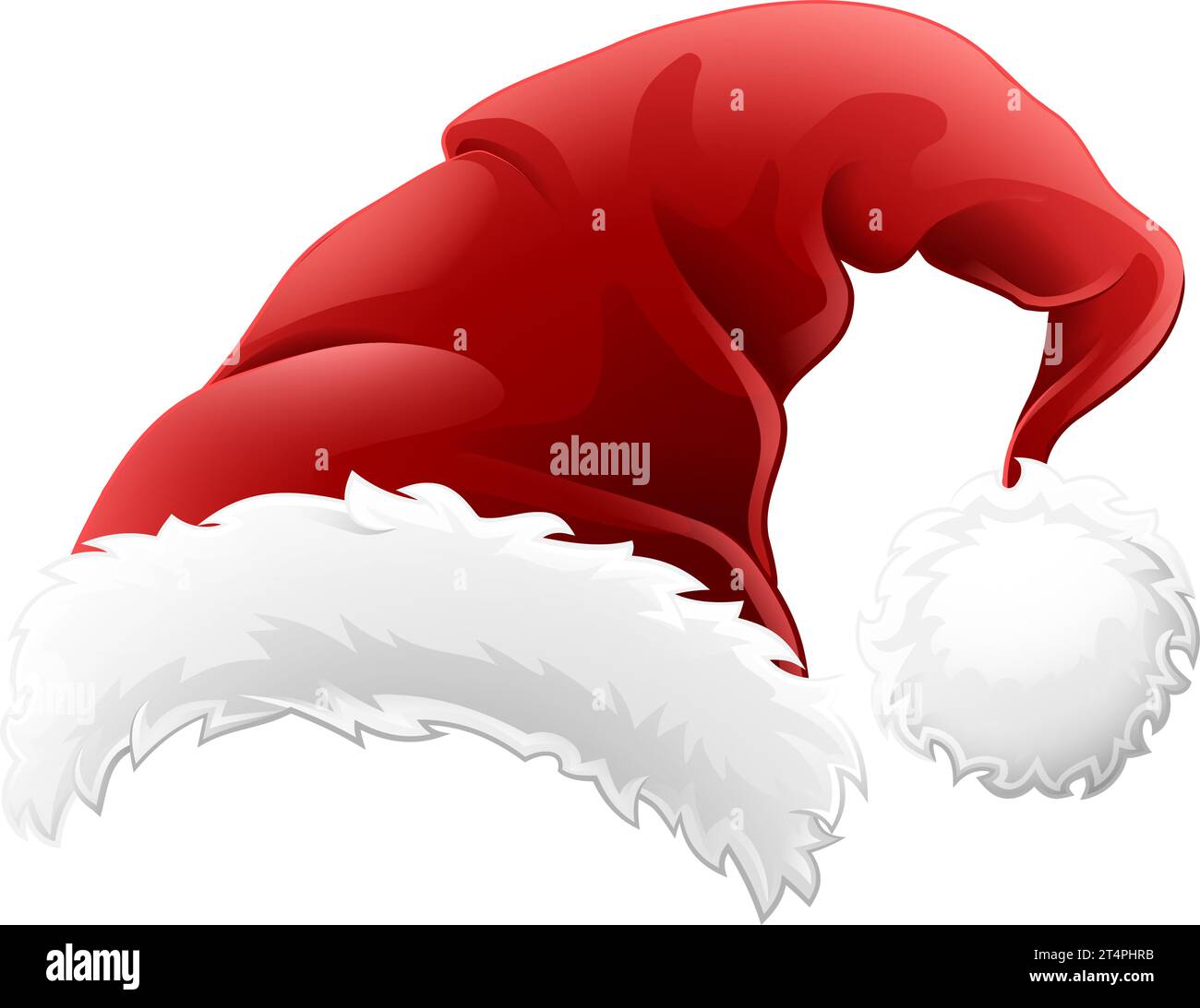 Santa Claus Hat Father Christmas Cap Cartoon Stock Vector Image & Art ...