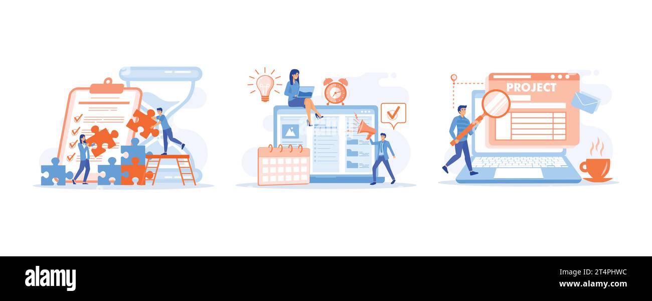 Project management concept, project management software, Project ...