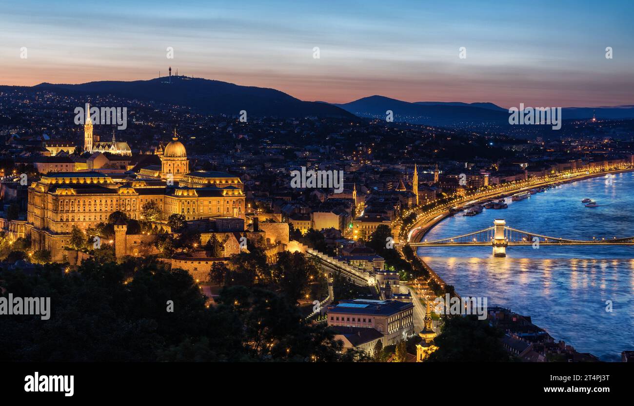Buda Castle on nthe River Danube in Budapest Hungary Stock Photo - Alamy