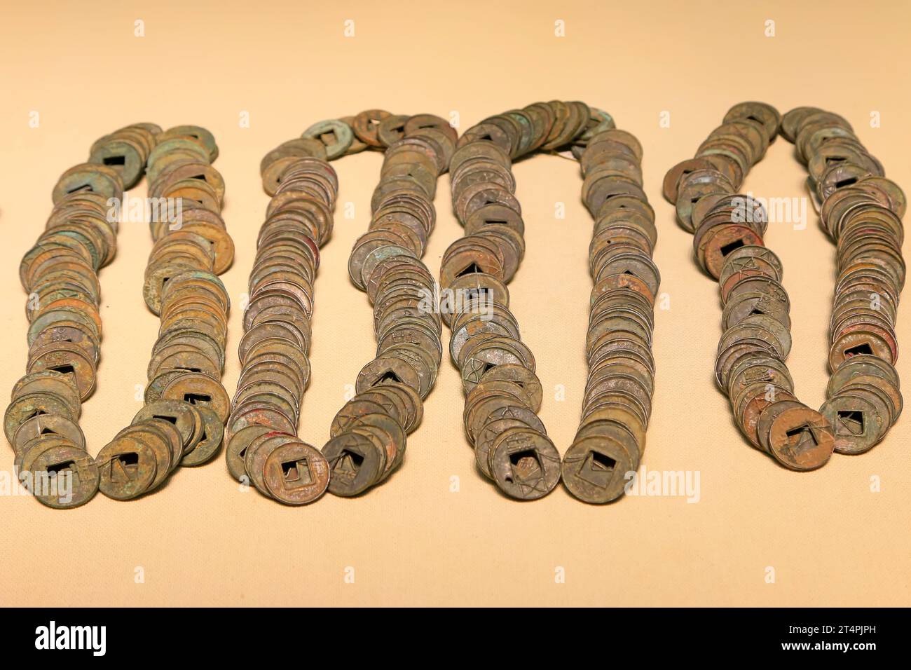 Chinese ancient metal coins Stock Photo - Alamy