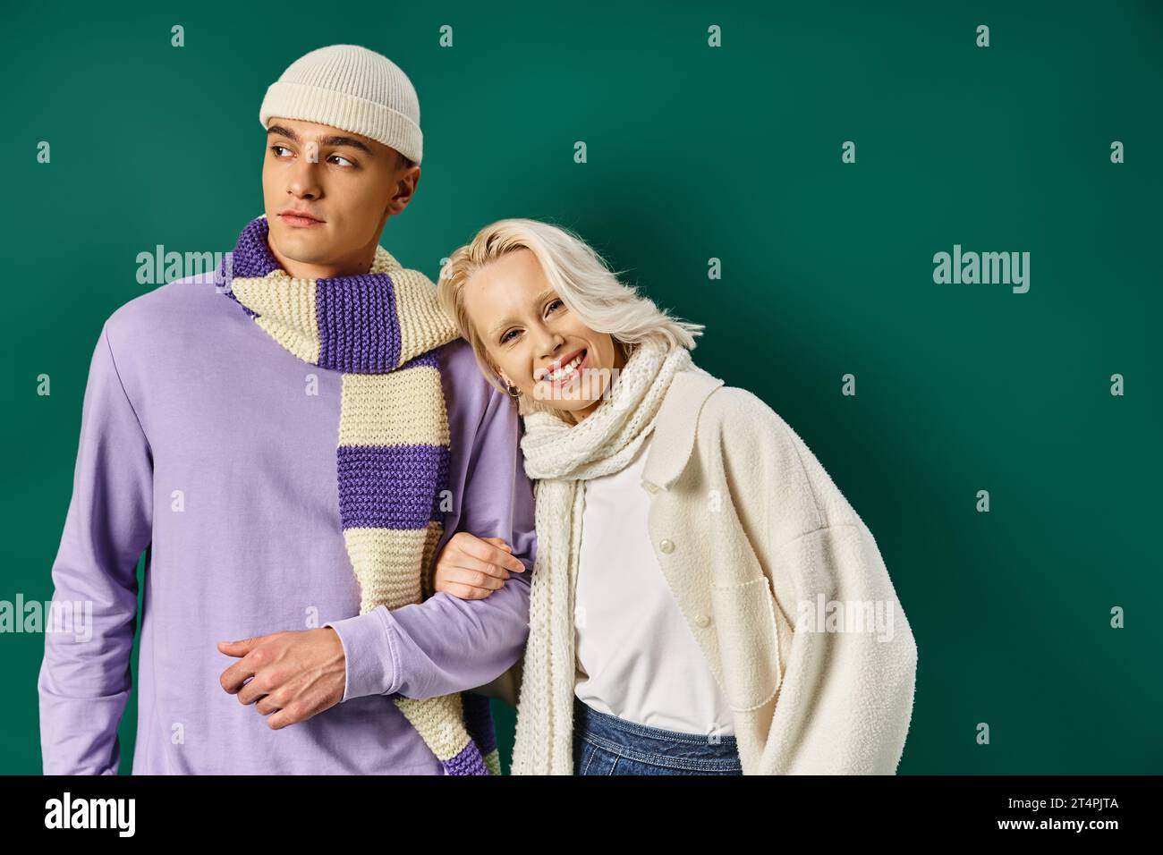 Woman leaning into man hi-res stock photography and images - Alamy