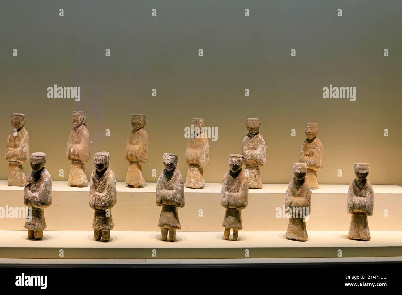 Chinese ancient pottery figurines Stock Photo - Alamy