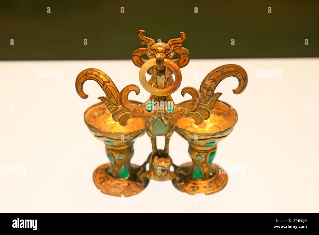 Chinese ancient copper goblet Stock Photo - Alamy