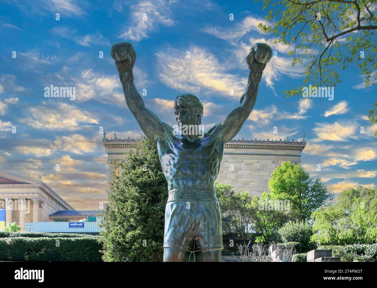 Philadelphia, Pennsylvania, USA - 29 April 2022: Close up of the Rocky ...
