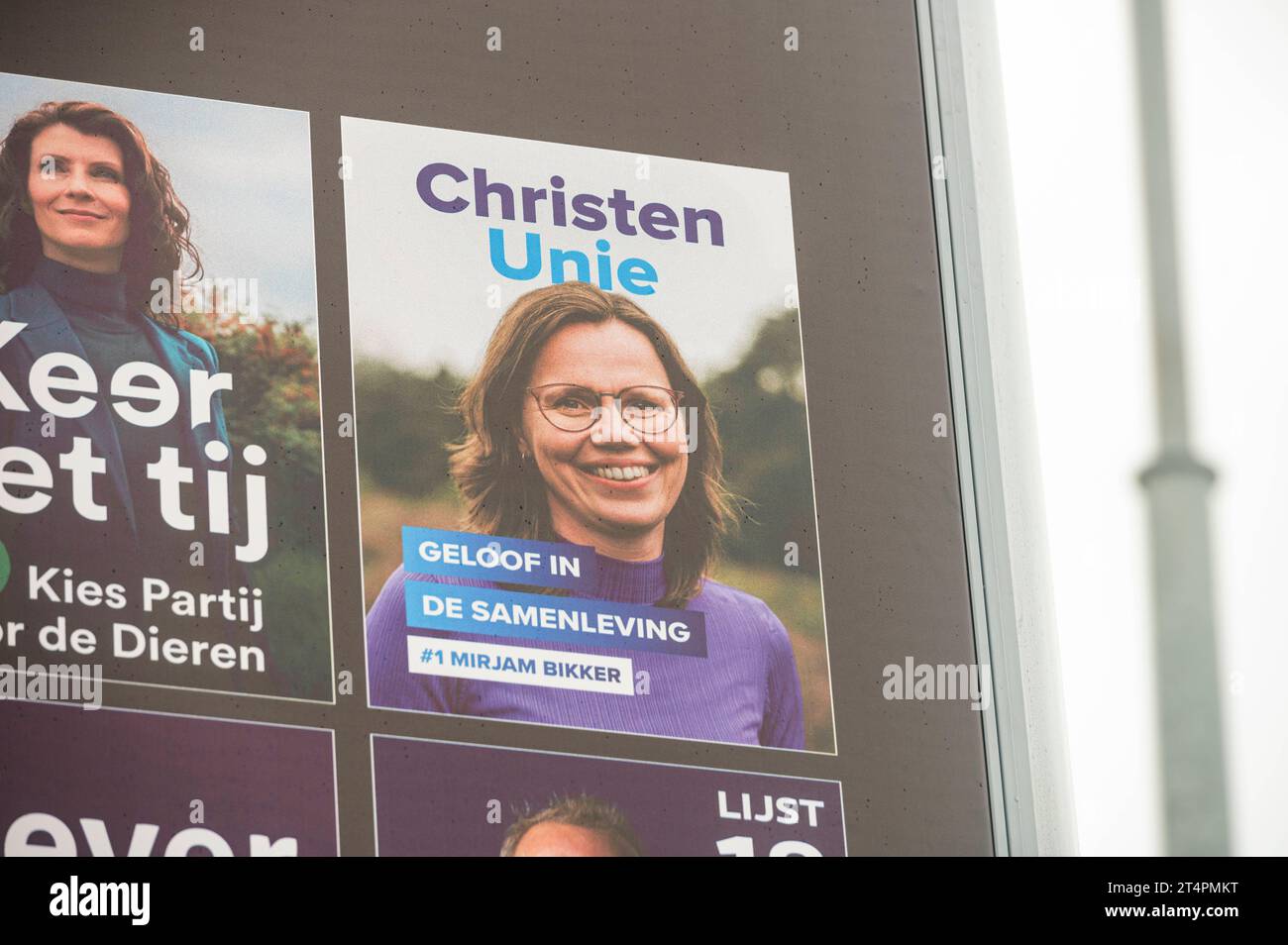 Amsterdam The Netherlands 1st November 2023. Party political posters of ...